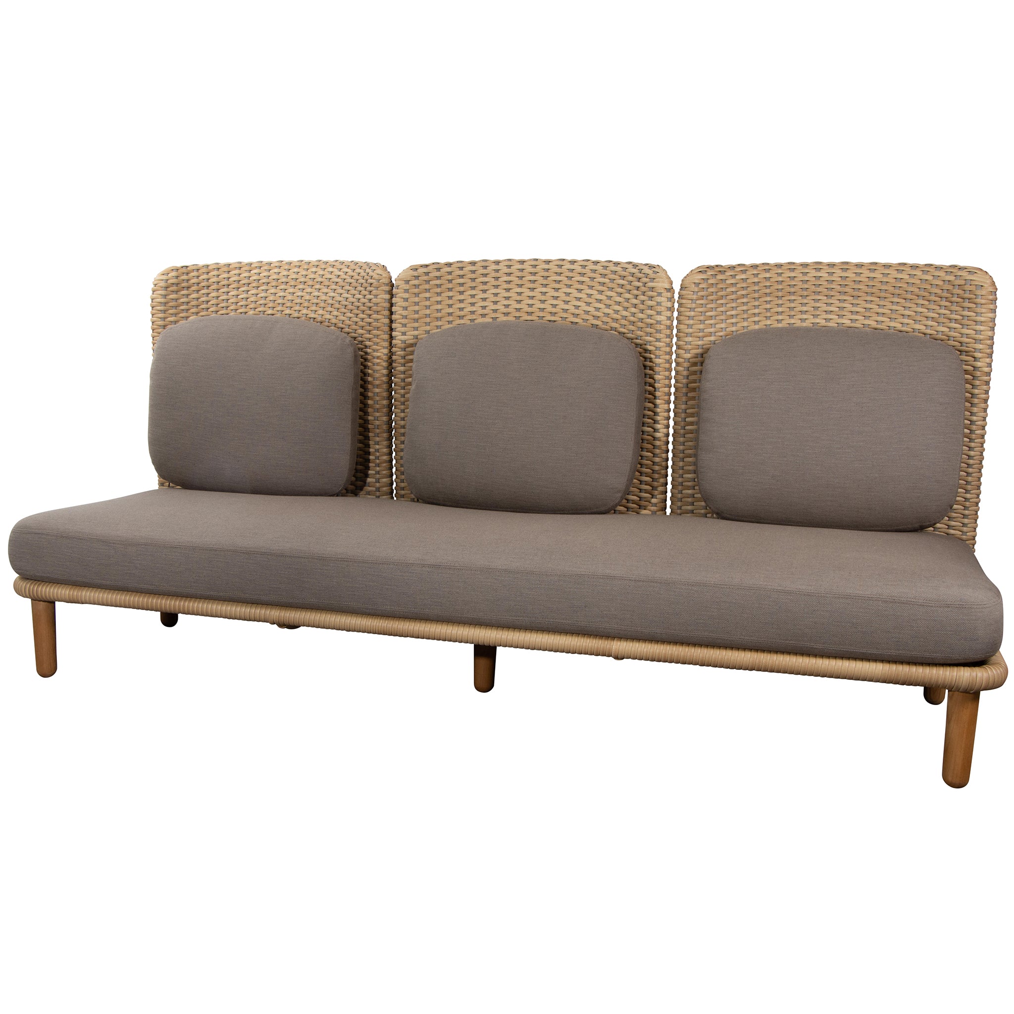 ARCH Outdoor Highback Armless 3-Seater Sofa - Patio and Garden ...