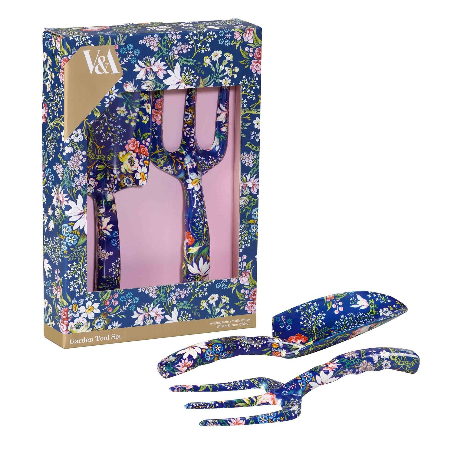 Blue Floral Garden Fork and Trowel Set | Shop Living Gardens